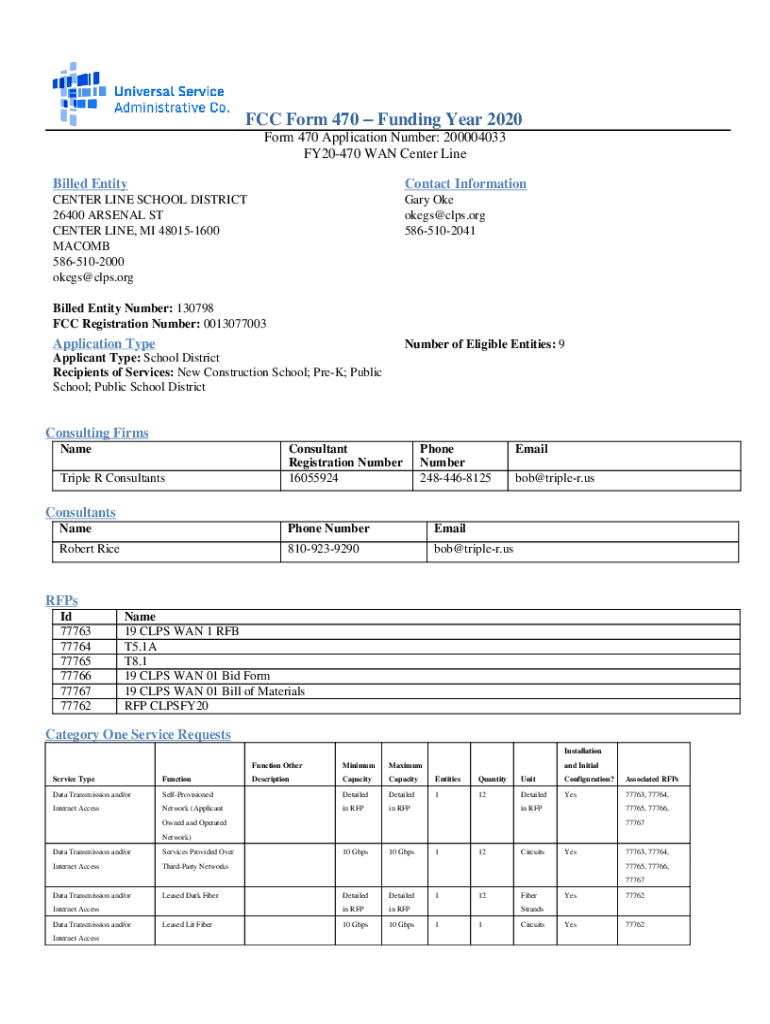 Fillable Online Form 470 Application Number: 200004033 Fax Email Print - pdfFiller