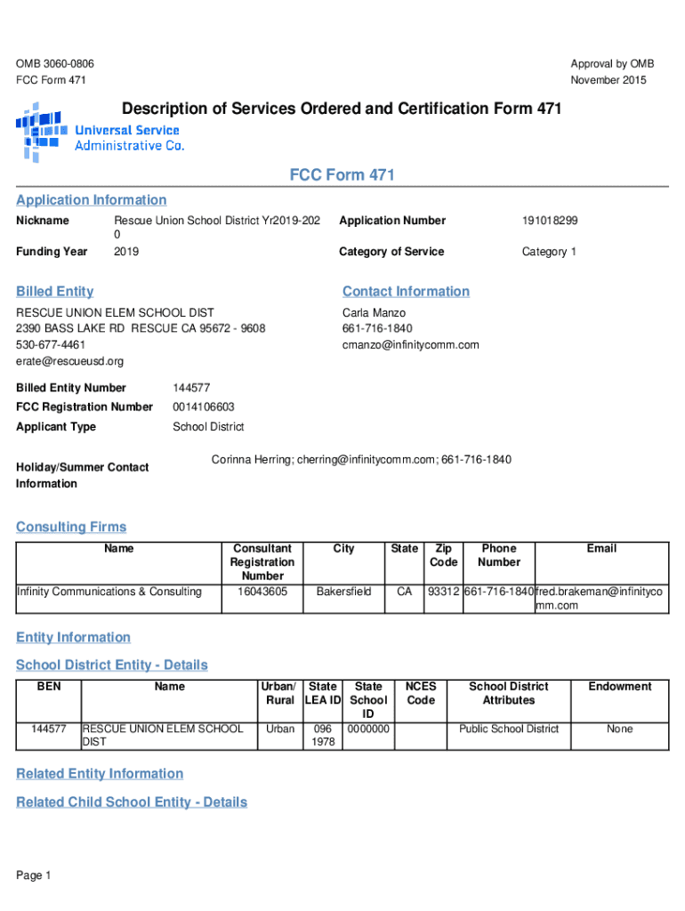 Fillable Online Rescue Union School District Yr2019-202 Fax Email Print - pdfFiller