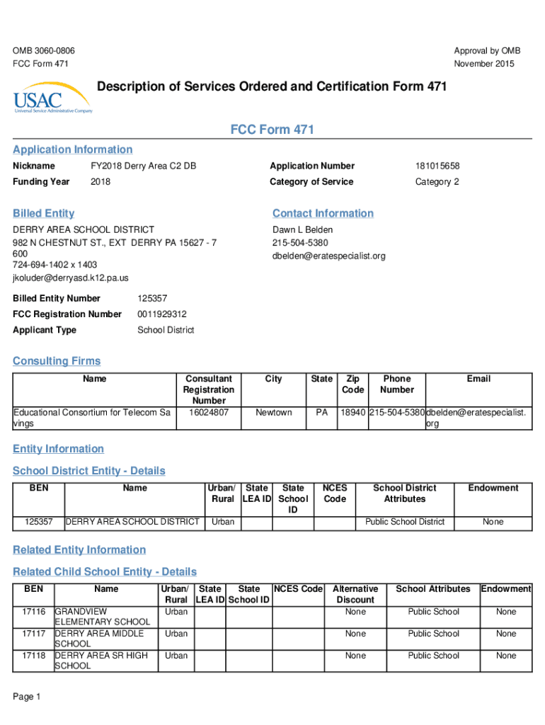 Fillable Online FY2018 Derry Area C2 DB Fax Email Print - pdfFiller