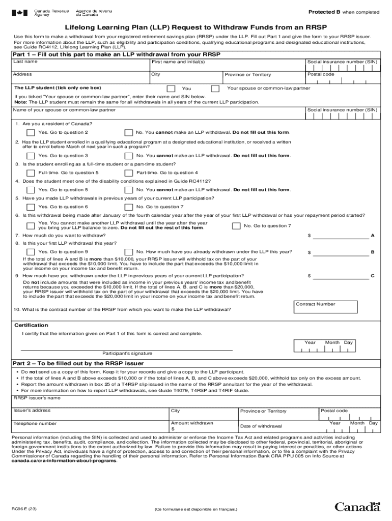 2023-2025 Form Canada RC96 E Fill Online, Printable, Fillable, Blank ...