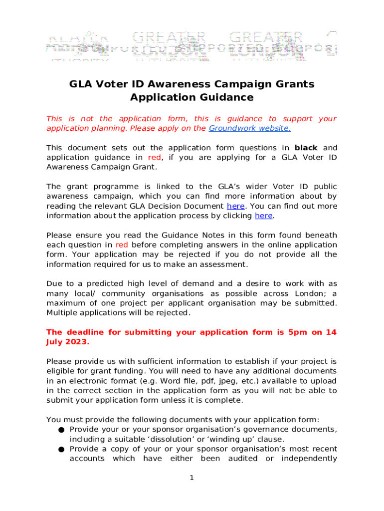 MD3122 GLA Voter ID awareness campaignLondon City Hall Doc Template ...