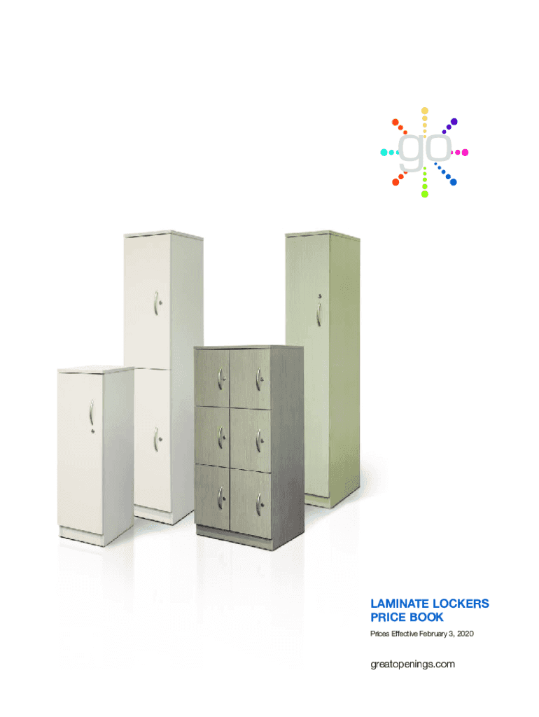 Fillable Online LAMINATE LOCKERS PRICE BOOK Fax Email Print - pdfFiller