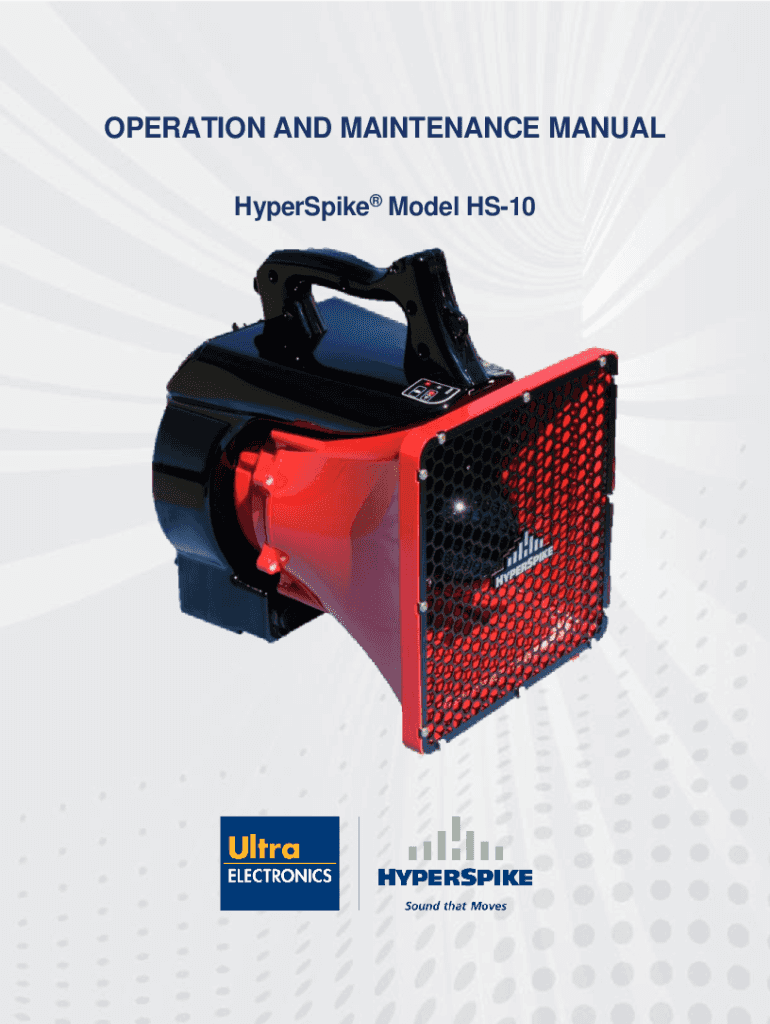 Fillable Online Ultra electronics HyperSpike MA-Micro Installation And ...