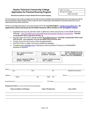 Fillable Online Practical Nursing - Certificate of Achievement - OTC Programs Fax Email Print ...