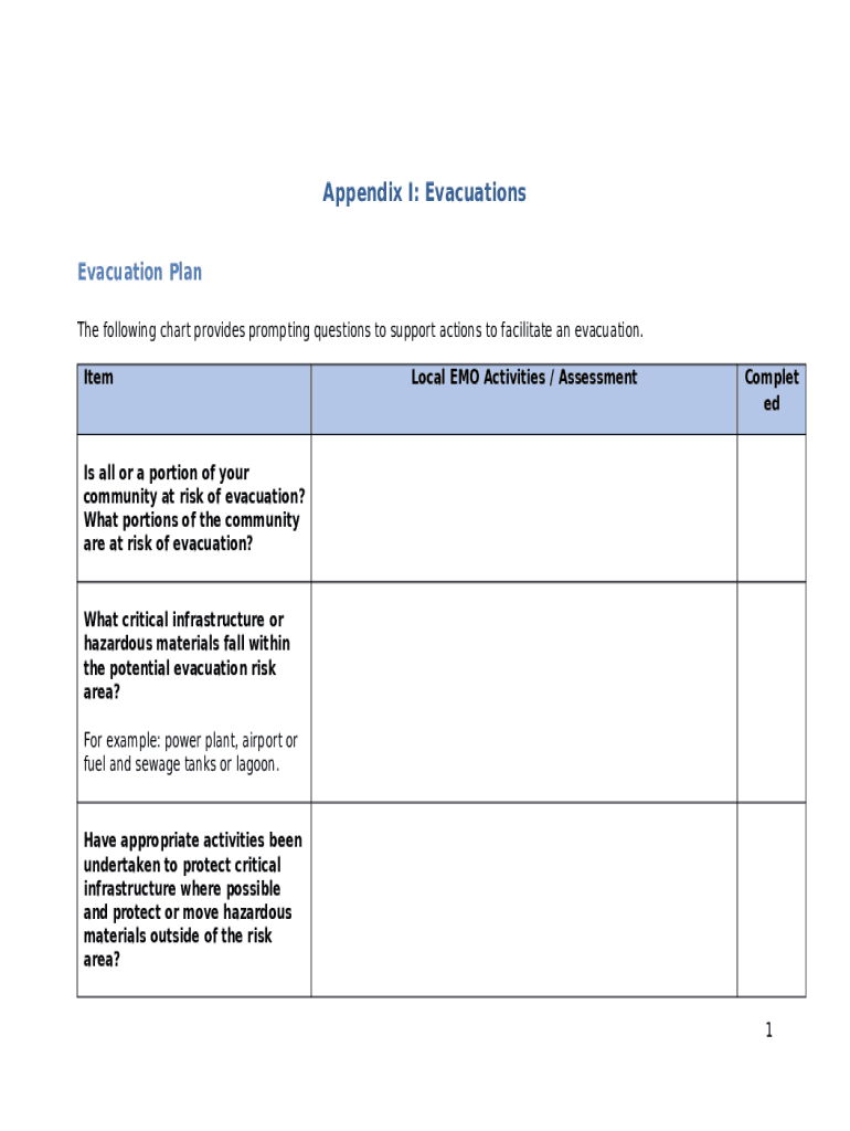 Emergency Sheltering, Relocation and Evacuation Plan ... Doc Template ...