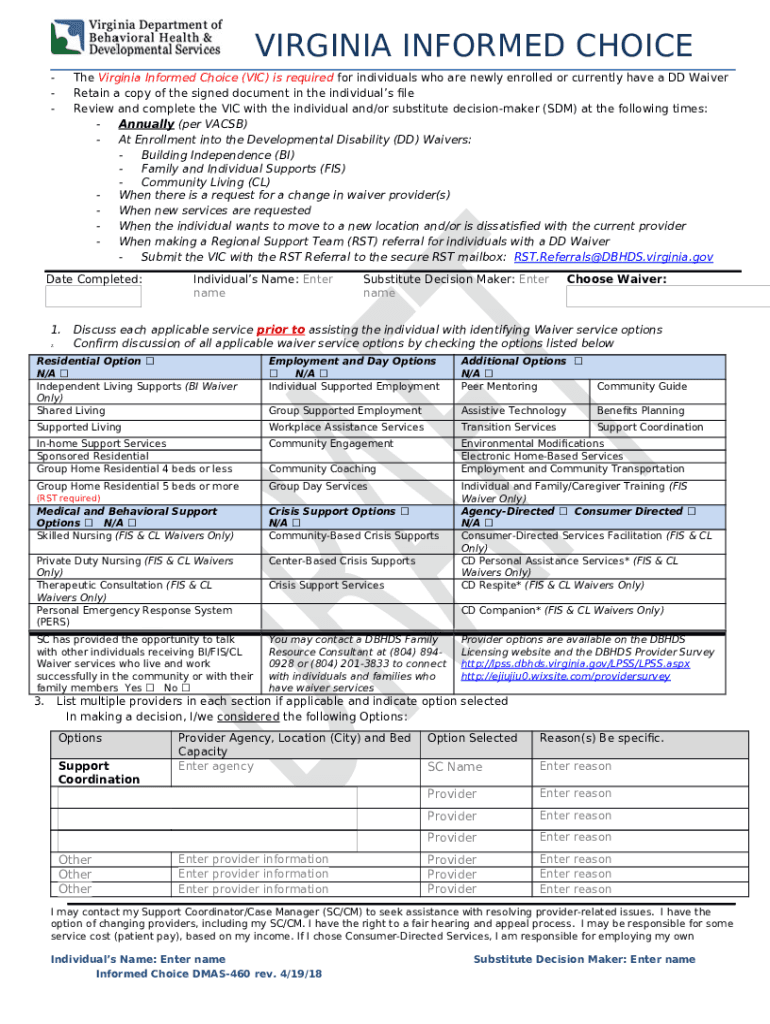Eligibility Requirements and Applying for the DD Waiver - dbhds ...