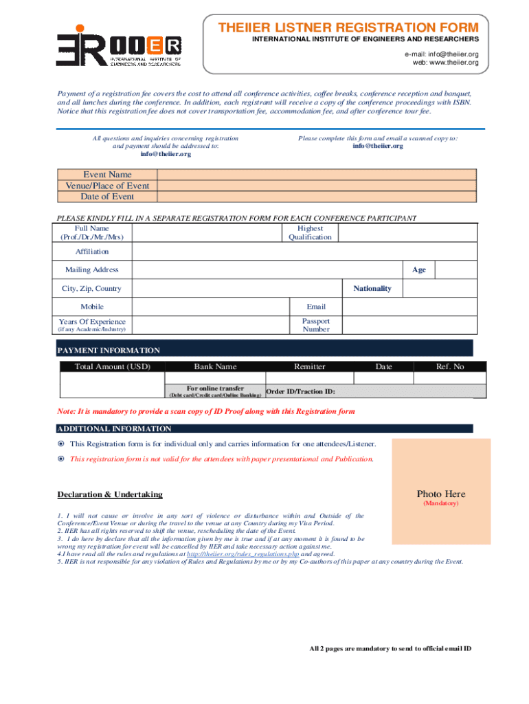 Fillable Online Determining & Accepting Registration Fees - IEEE MCE ...