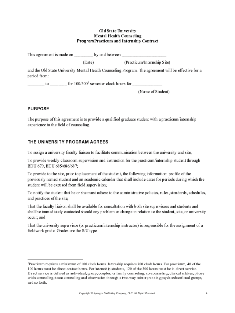 Fillable Online The Counseling Practicum and Internship Manual 3rd ...