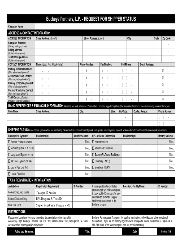 Fillable Online Buckeye Partners LP - Company Profile and News Fax Email Print - pdfFiller