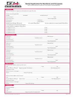 Fillable Online Tenant Rental Application Rights Fax Email Print - pdfFiller