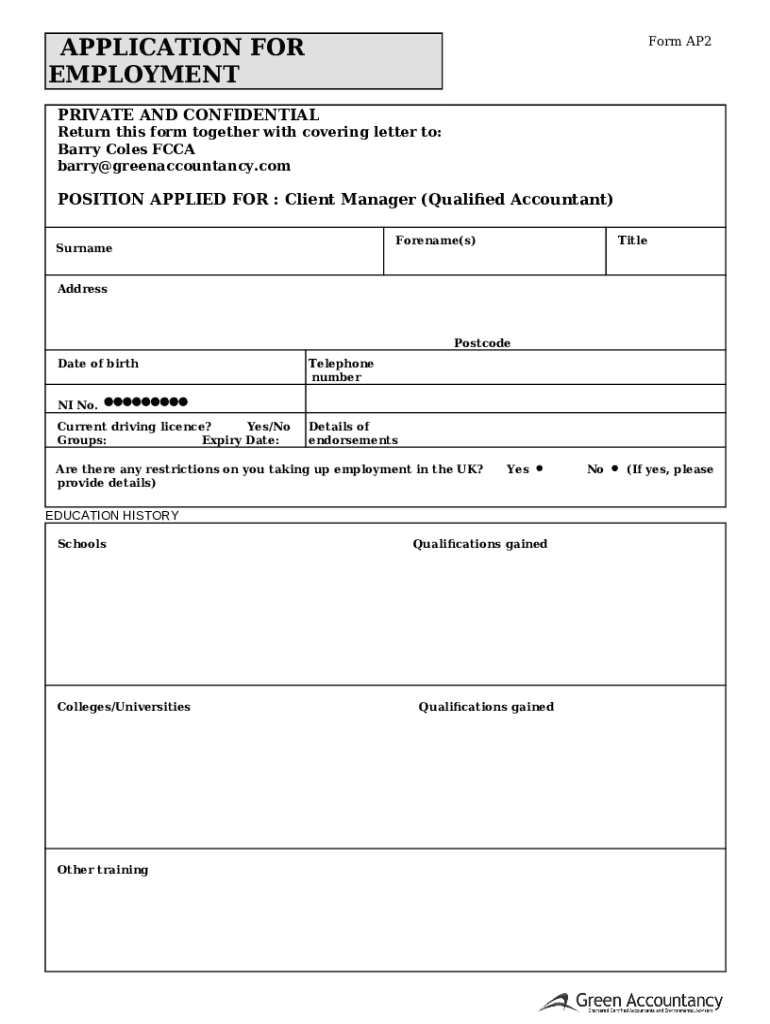 Barry Coles FCCA Doc Template | pdfFiller