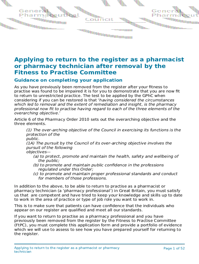 Returning to the register after removal by the Fitness ... Doc Template | pdfFiller