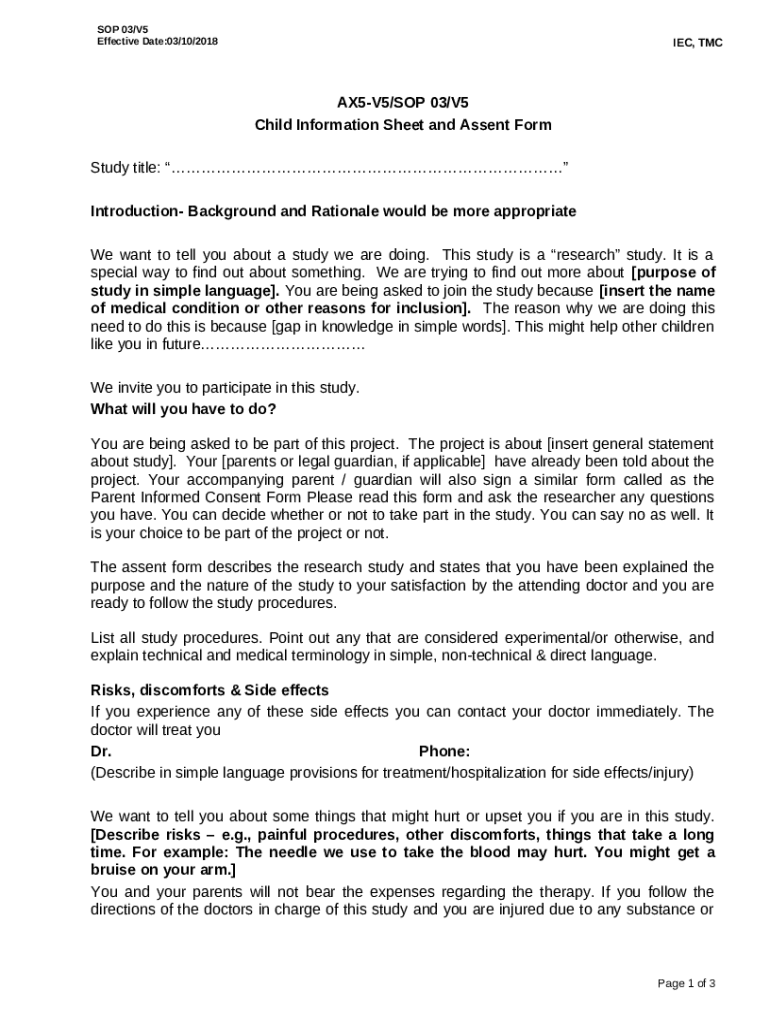 Parent Ination sheet and ICF. ... Doc Template | pdfFiller