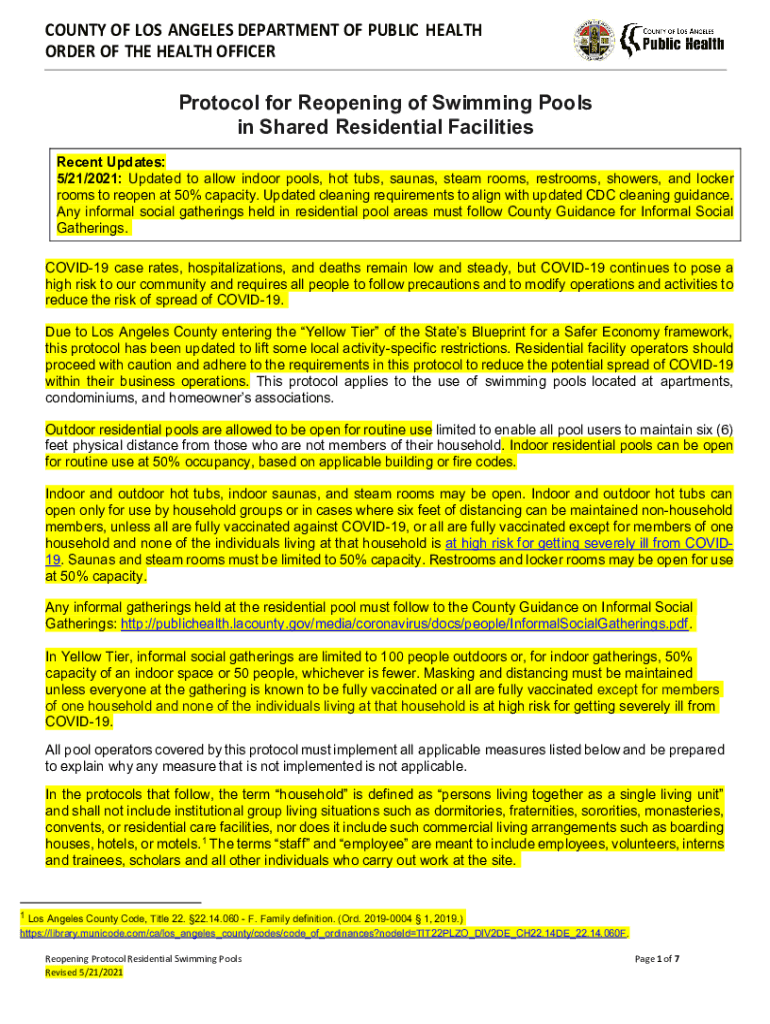 Fillable Online Protocol for Reopening of Swimming Pools in Shared ...