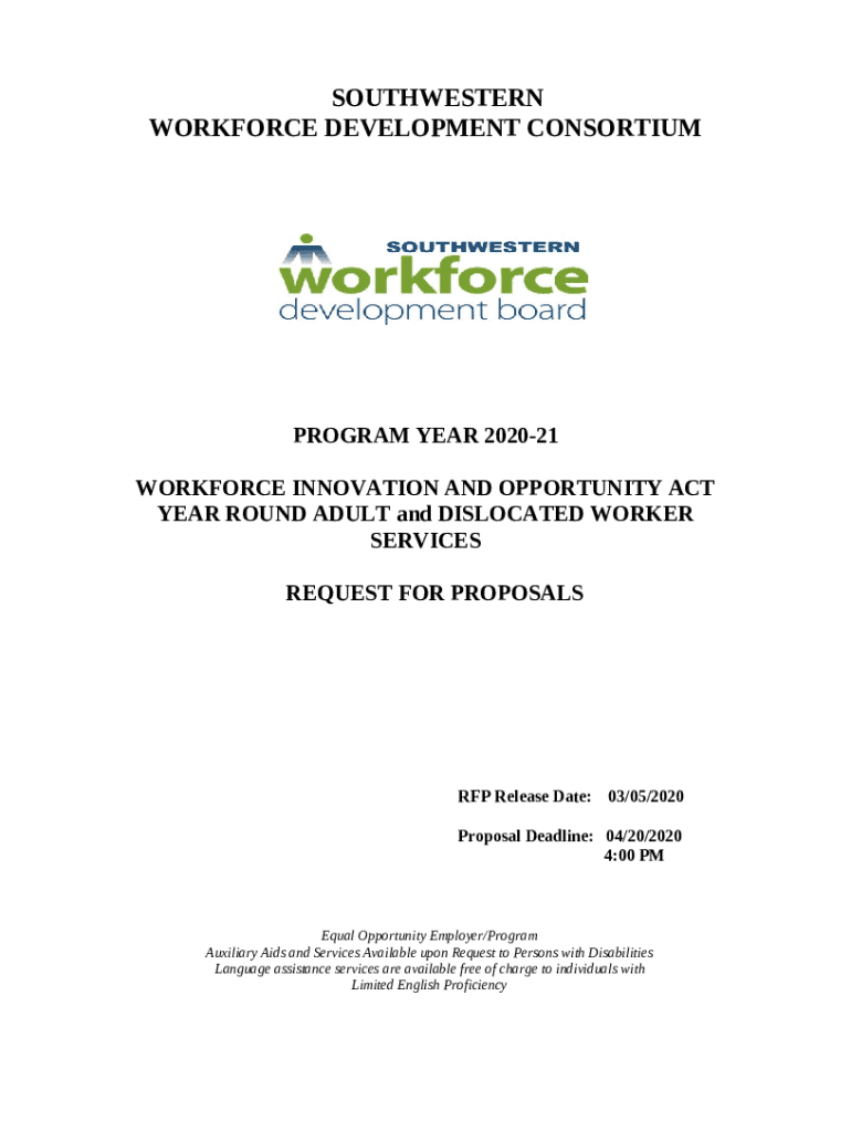 Workforce Development Consortium Doc Template | pdfFiller