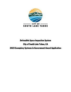 Fillable Online Defensible Space Inspection System City of South Lake ...