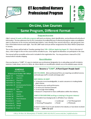 Fillable Online Native Plants Certificate Programs Fax Email Print ...