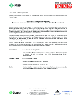 Ausfüllbar Online ich freue mich sehr, Ihnen und euch ein Projekt ...