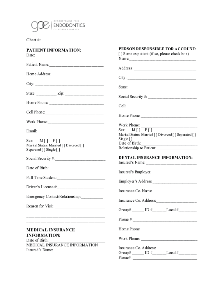 Fillable Online Patient Info Form A Fax Email Print - pdfFiller