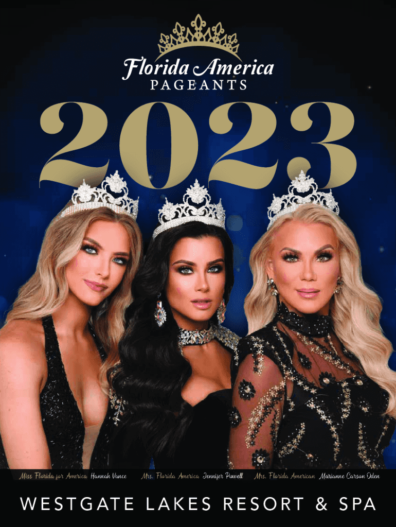 Fillable Online Mrs. Florida America & Miss Florida for America Fax ...