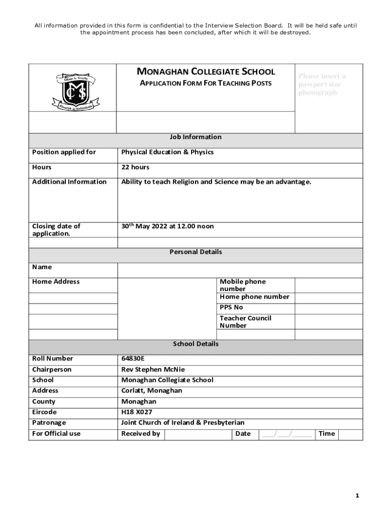 Fillable Online the appointment process has been concluded, after which it will be destroyed Fax ...