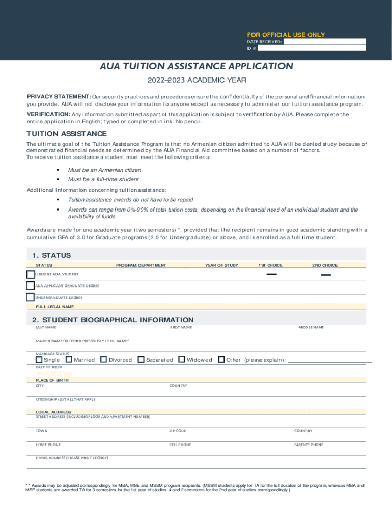 Fillable Online finaid aua Something to put in bottom of e-mails Fax ...