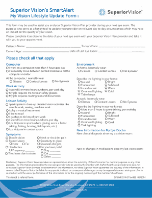 Fillable Online Superior Vision - Eye Care Professionals Fax Email ...