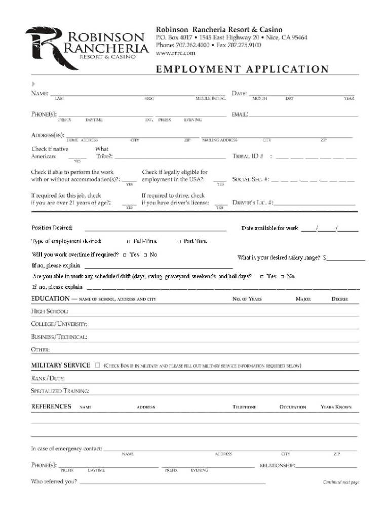 Fillable Online Irish Wolfhound Restaurant & Pub Employment Application Fax Email Print - pdfFiller