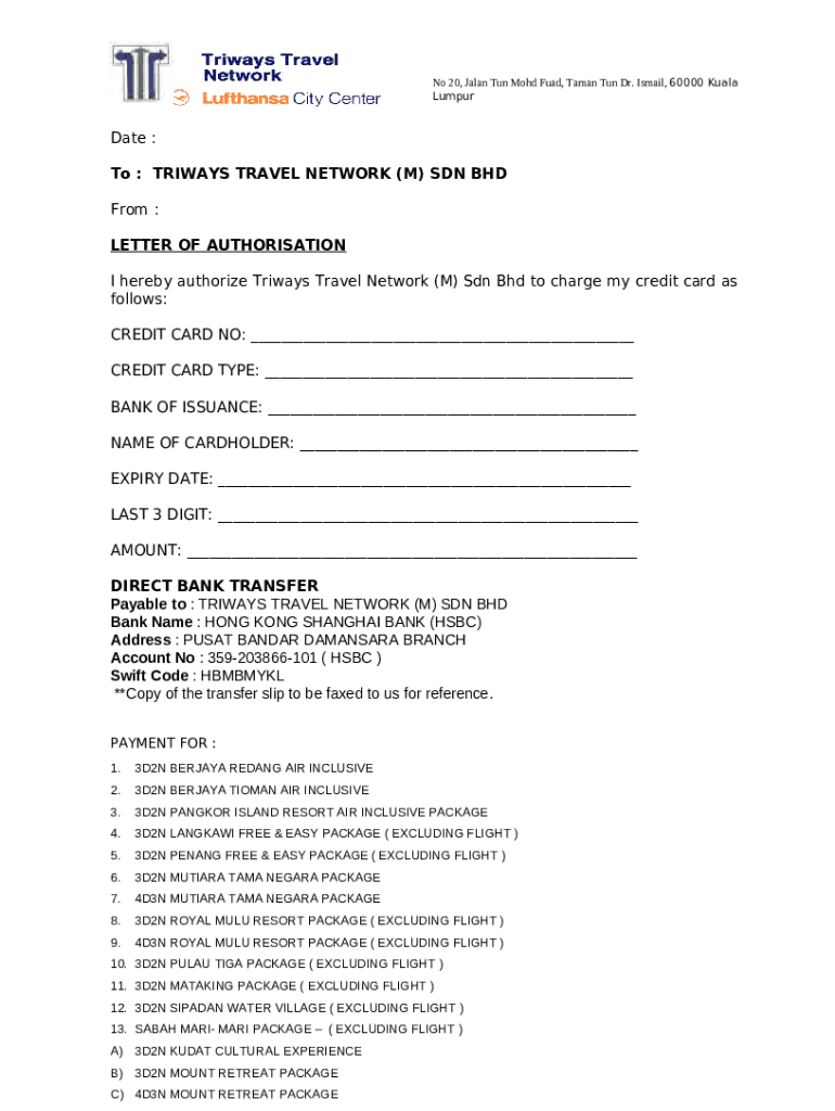 Triways Travel Network M Sdn bhd - Company Profile and ... Doc Template ...