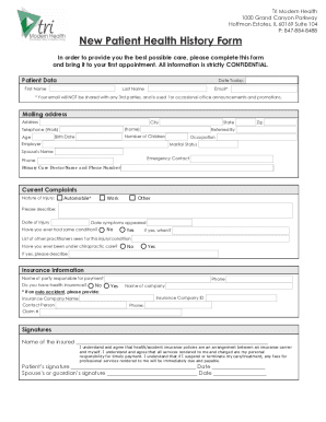 Fillable Online Tri Modern Health Fax Email Print - pdfFiller