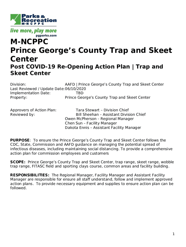 M-NCPPC Prince George's County Trap and Skeet Center ... Doc Template ...