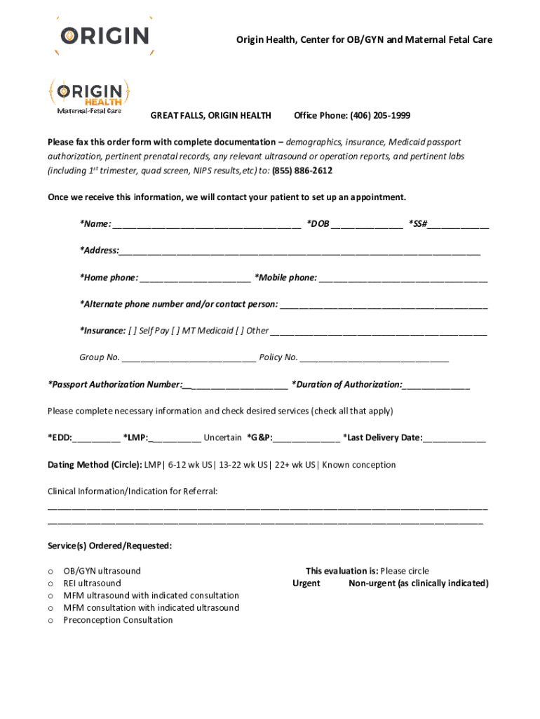 Fillable Online Availability of Hospital-Based Obstetric Care in Rural ...