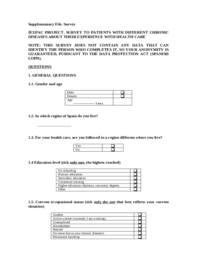 Self-monitoring of health data by patients with a chronic disease Doc Template | pdfFiller