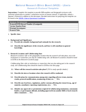 Complete this template to provide IRB members and ... Doc Template ...