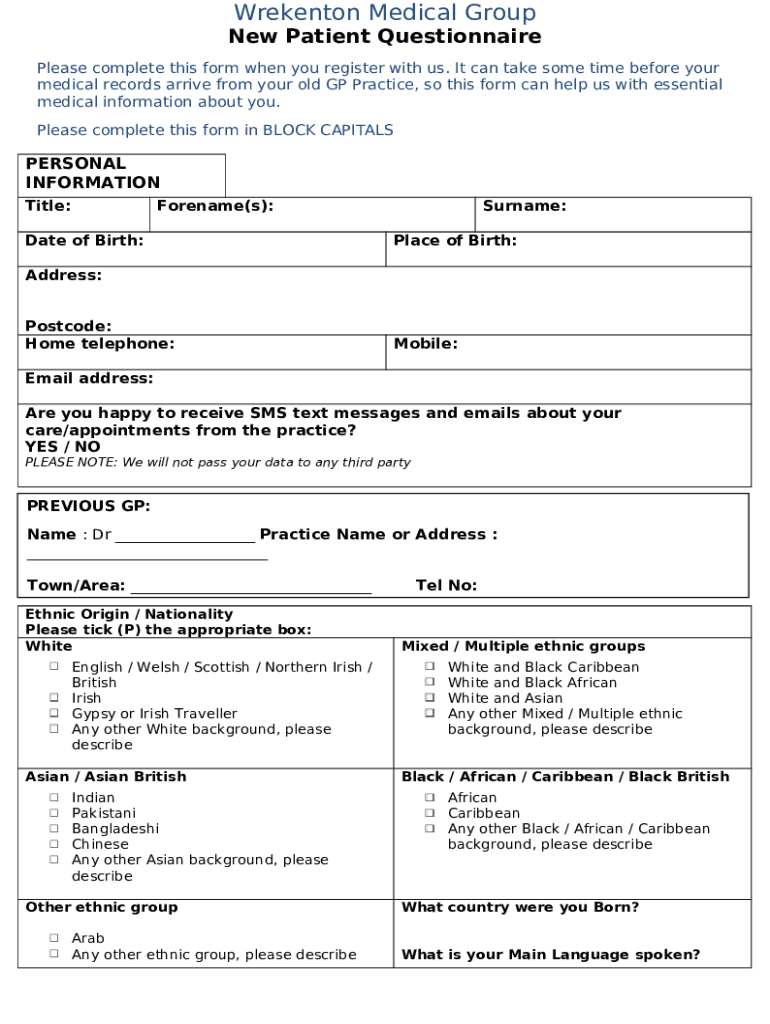 Subject Access Request (SAR)Bensham Family Practice Doc Template | pdfFiller