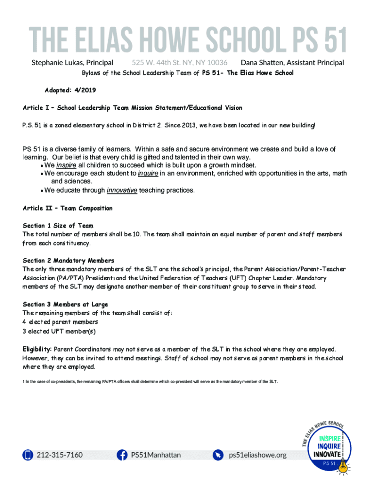 Fillable Online P.S. 51 Elias Howe, New York, NY, PK-5 Grade, 20 ...