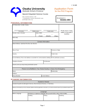 Fillable Online Special Integrated Science Course (SISC) (Enrollment in ...