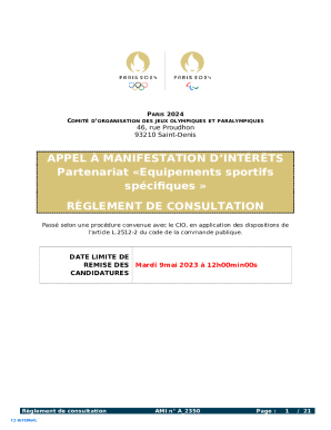 Paris 2024 - Site officiel du comit d'organisation Doc Template | pdfFiller