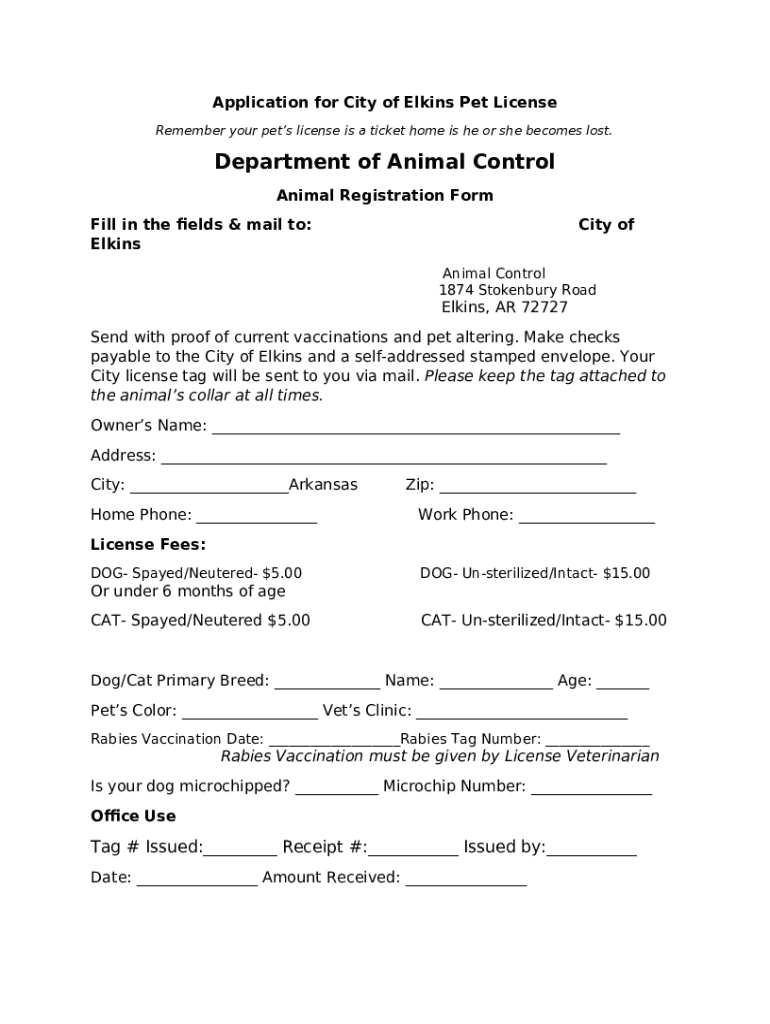 Police Department Animal Services - elkins arkansas Doc Template ...