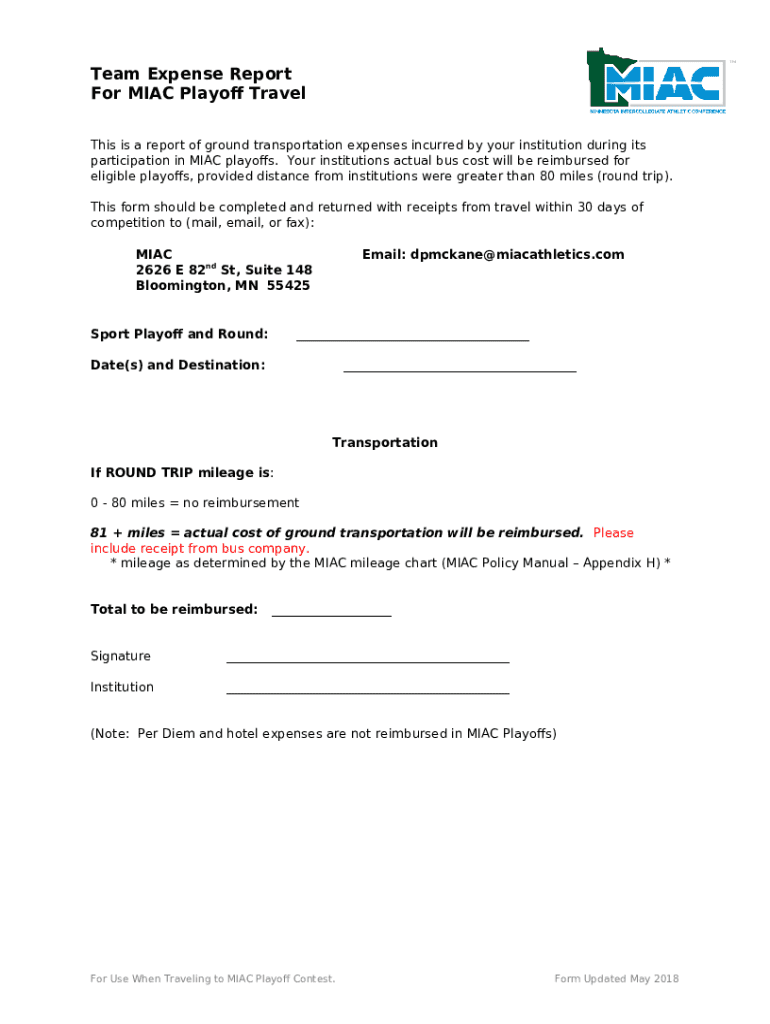 Travel expense report: template for download Doc Template | pdfFiller