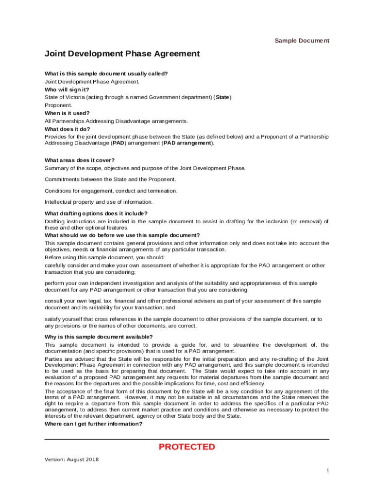 Drafting a Development Agreement that works Doc Template | pdfFiller