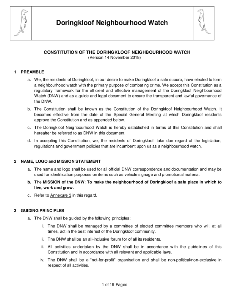 Fillable Online More about the Neighbourhood Watch Fax Email Print ...