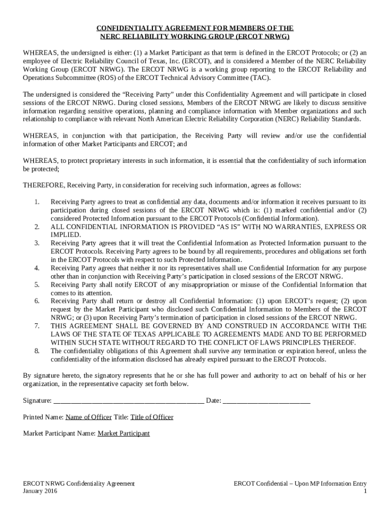 RELIABILITY PLAN For the ERCOT Reliability Coordinator ... Doc Template | pdfFiller