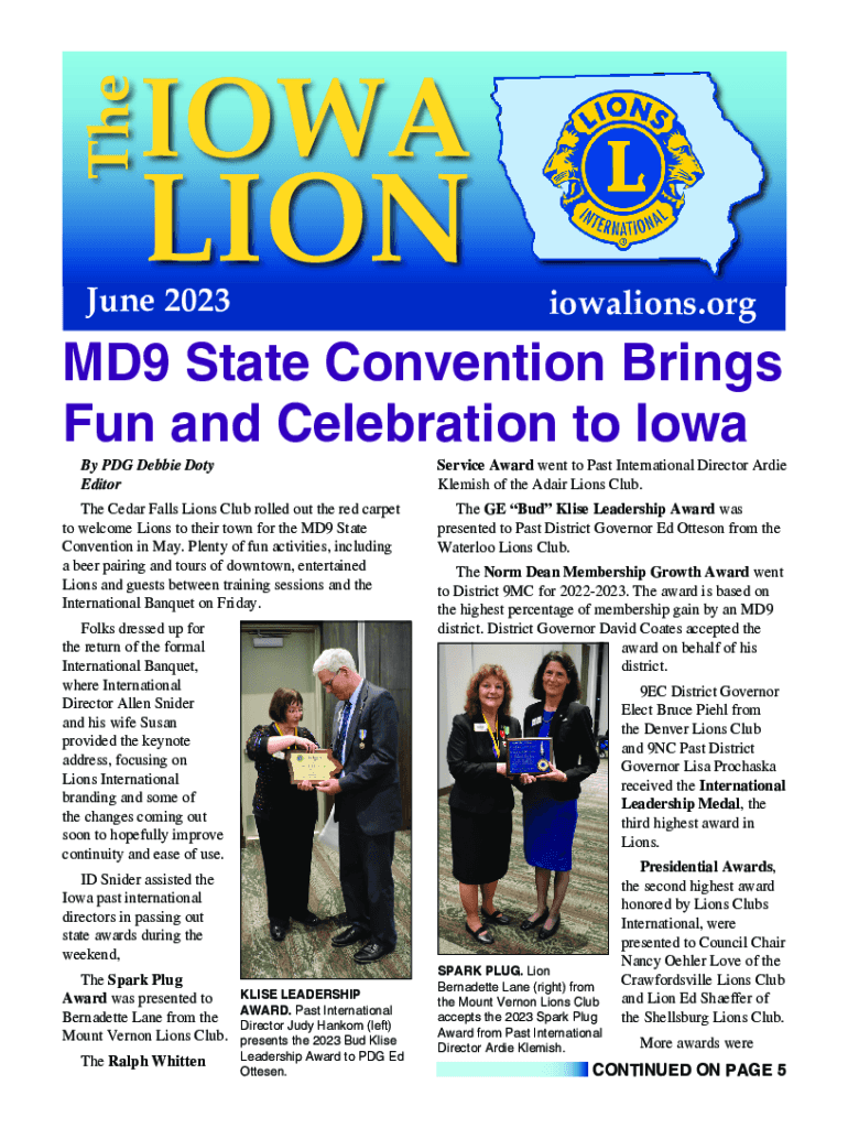 Fillable Online Fred Stark receives international Lions Club award Fax ...