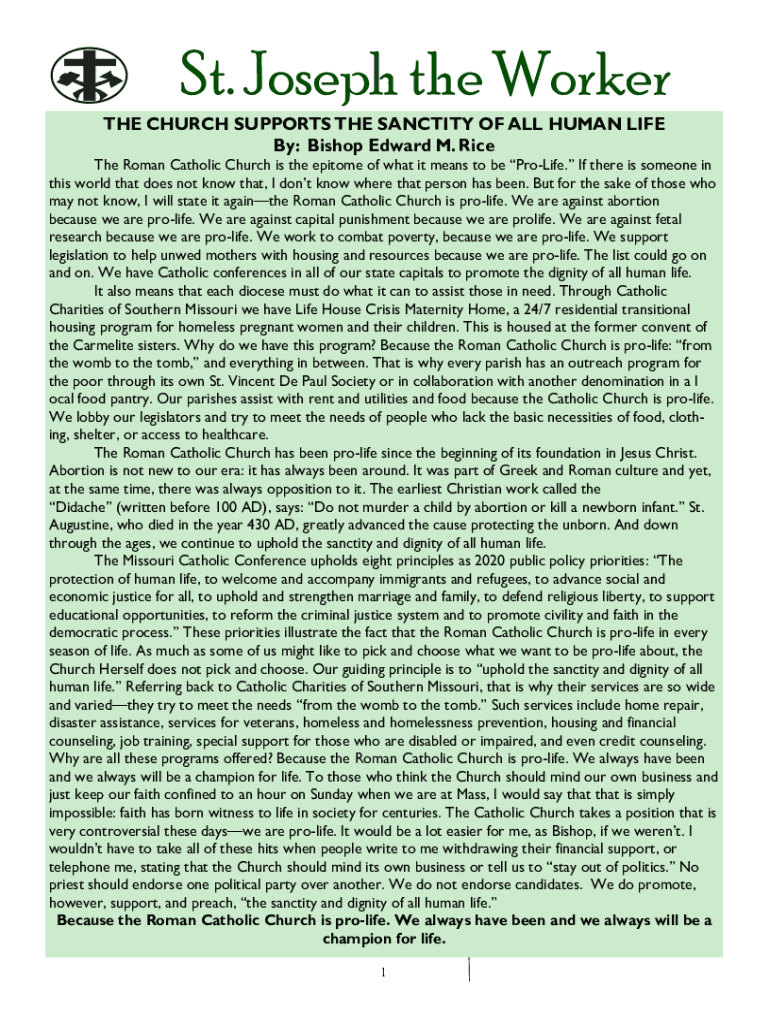 Fillable Online Ite Ad Joseph: 10 Quotes to Celebrate the Year of St ...