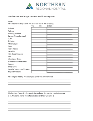 Fillable Online Health History Forms 2019.xlsx Fax Email Print - pdfFiller