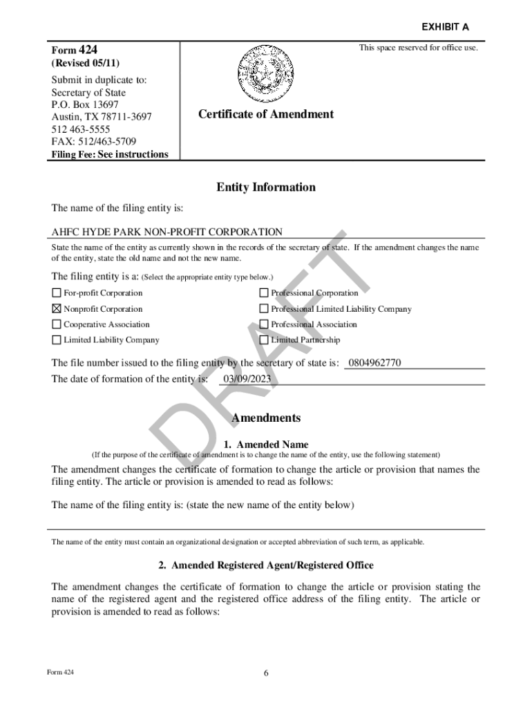 Fillable Online How to File Amendments to a Certificate of Formation in ... Fax Email Print ...