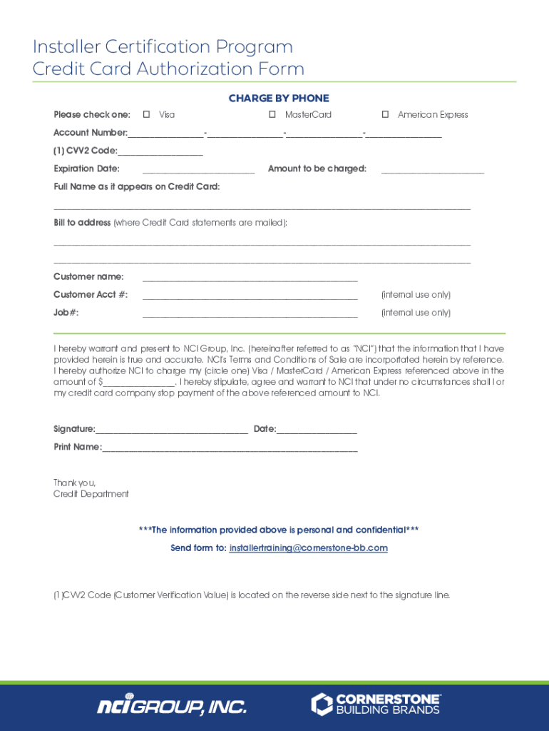 Fillable Online Credit Card Authorization Form - HNA Fax Email Print ...