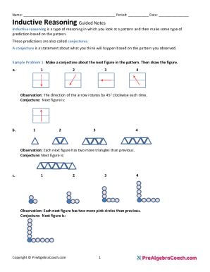 Fillable Online Inductive reasoning is a type of reasoning in which you ...