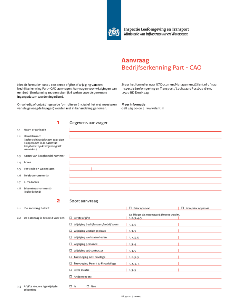 Invulbaar Online EASA Form 2 - Application for Part-145 and Part-CAO ...